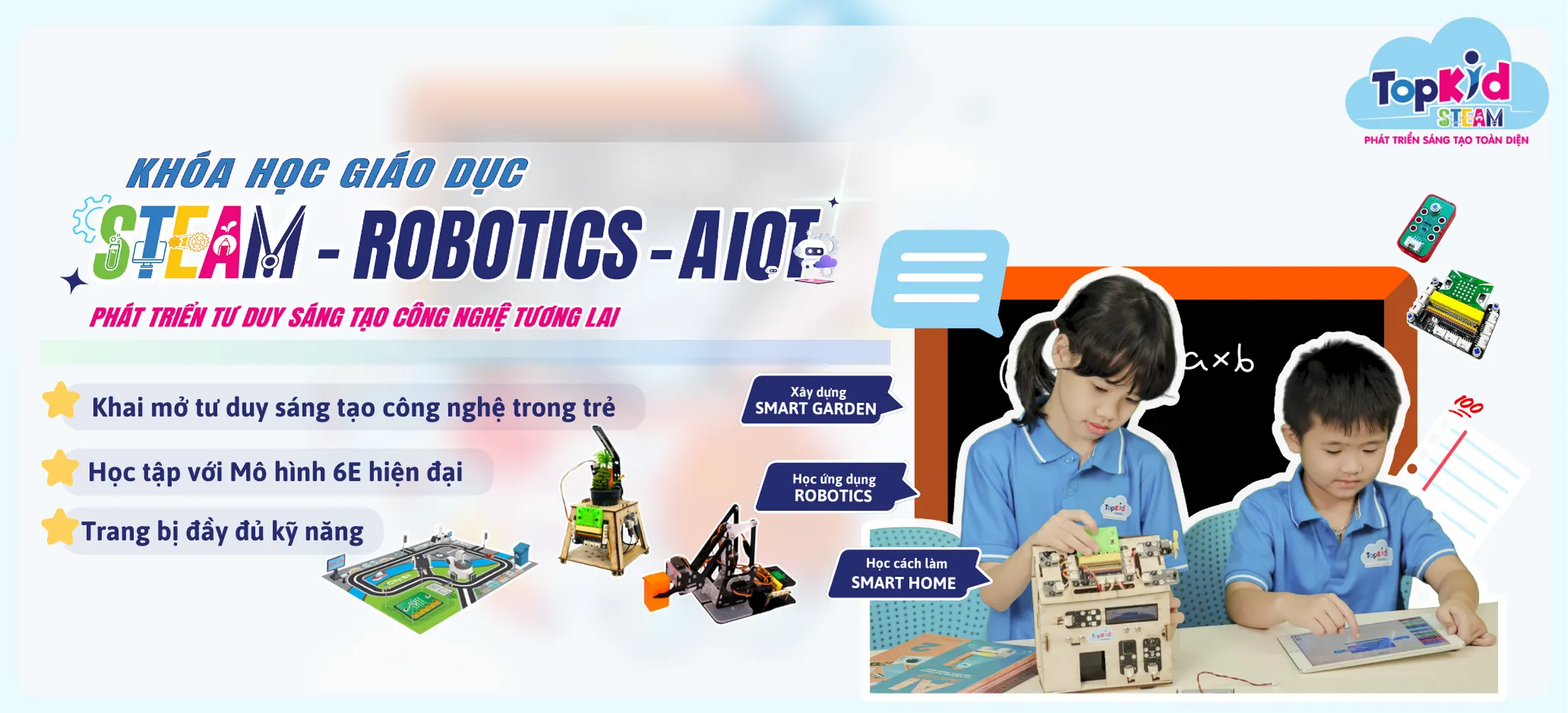 Khóa Học Giáo Dục STEAM Và Lập Trình dành cho trẻ TOPKID